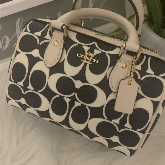 Coach | Bags | Coach Mini Rowan Crossbody In Signature Canvas | Poshmark